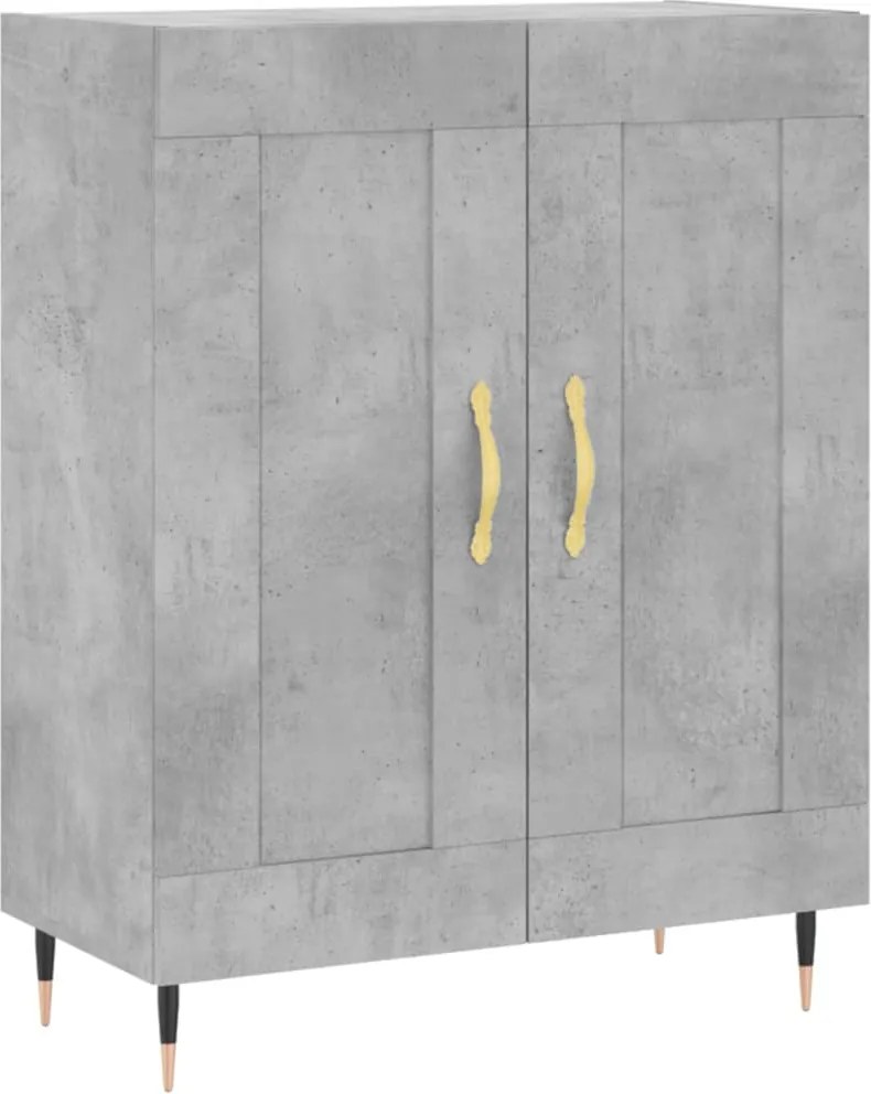 Skříň highboard betonově šedá 69,5x34x180 cm kompozitní dřevo 3189937