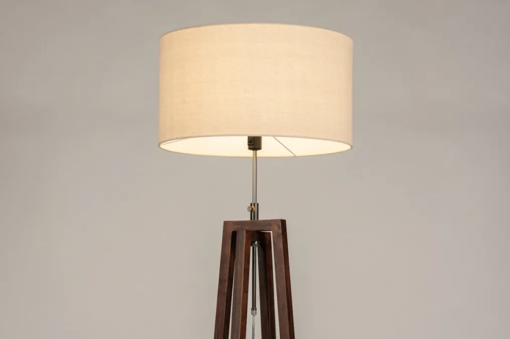 Stojací designová lampa Paola Crema Maison and Dark Wood