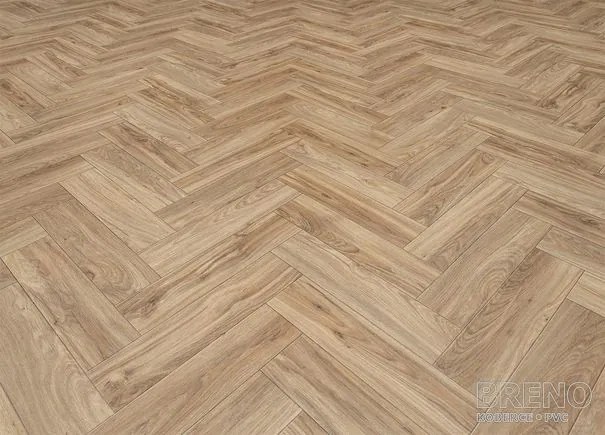 Breno PVC MAXIMA PLUS Estate Oak S611 – dřevěný dekor parket, šíře 400 cm