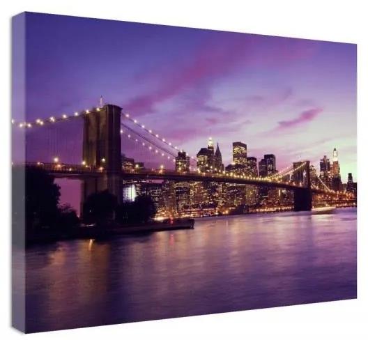 CARO Obraz na plátně - Manhattan At Sunset 40x30 cm