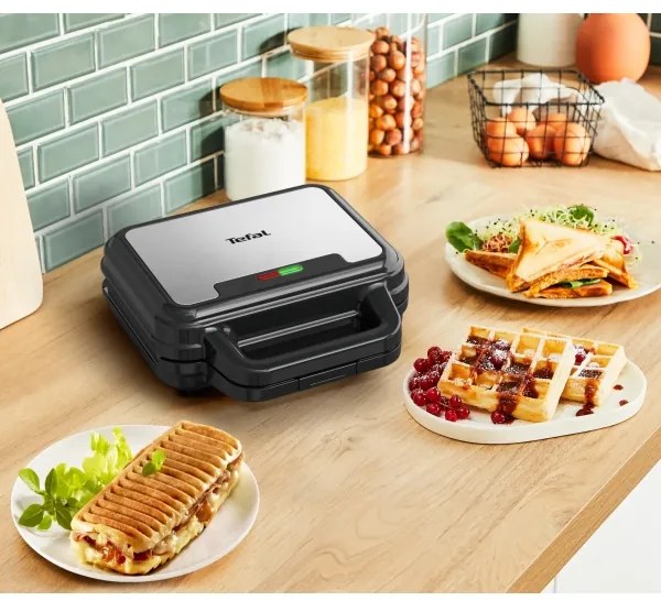 Tefal - Toustovač ULTRA COMPACT 3v1 700W/230V černá/chrom