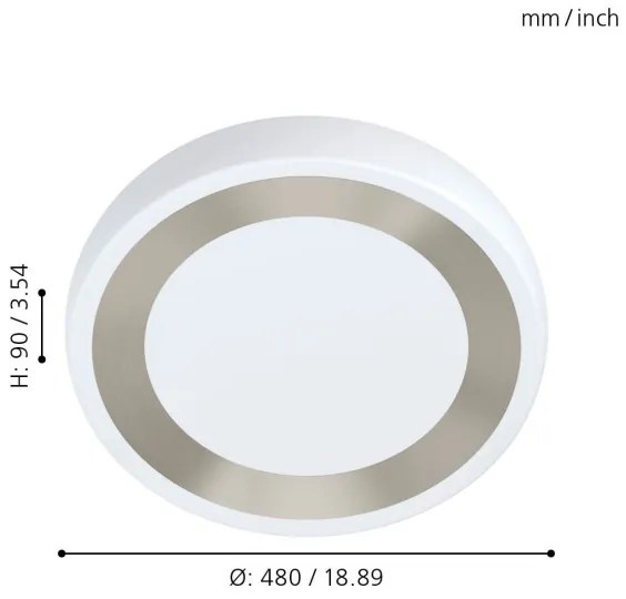 Eglo 99108 - LED Stropní svítidlo RUIDERA LED/22W/230V
