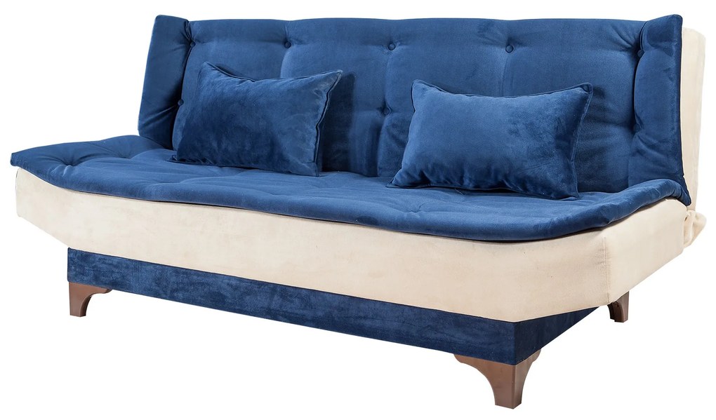 Atelier del Sofa 3-místná pohovka Kelebek - Blue, Cream, Modrá, Krémová