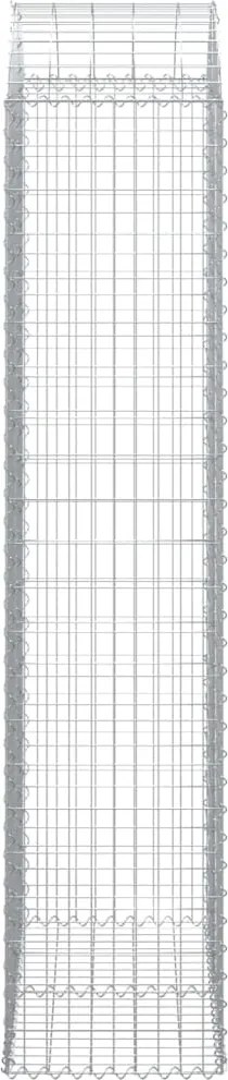 Klenutý gabionový koš 100 x 50 x 220/240 cm pozinkované železo 153441