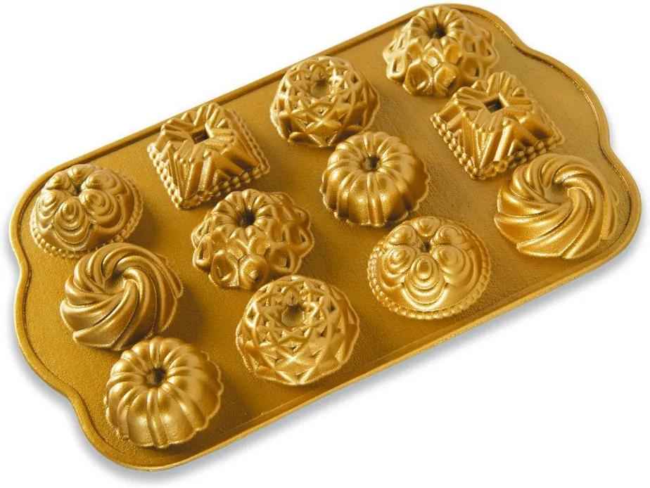 Nordic Ware Minibábovky plát s 12 formičkami zlatá, 280 ml