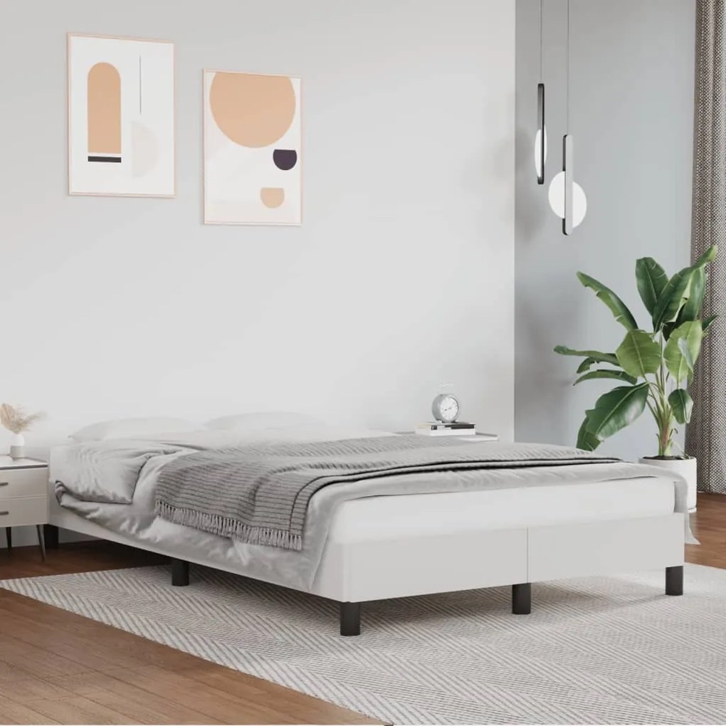 Rám postele bez matrace bílý 120x190 cm umělá kůže 3269620