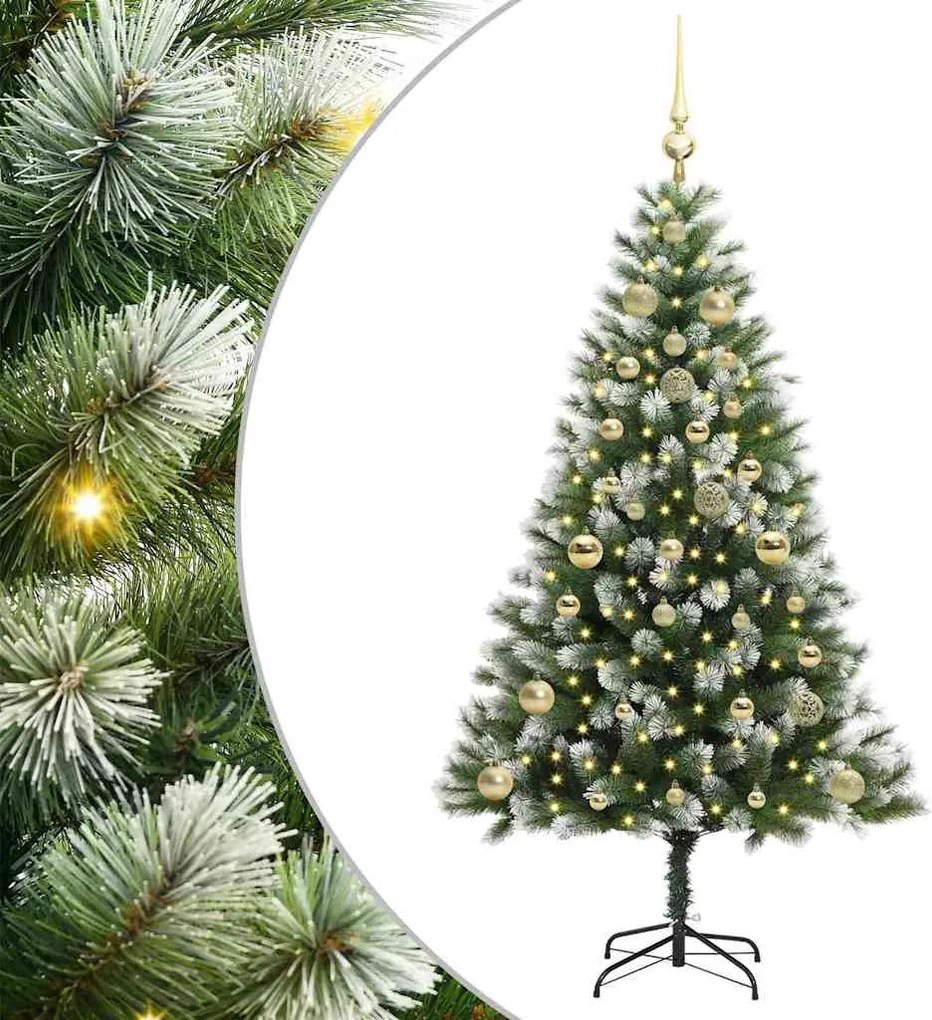 Umělý vánoční stromeček s umělým sněhem 150 LED Teplá bílá 3395437