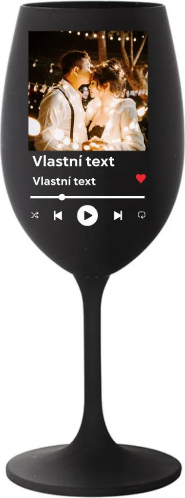 Personalizovaná sklenice s motivem přehrávače