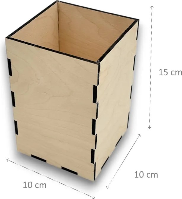 usporadejto.cz Dřevěný organizér do vysokého šuplíku,  VASKY - S (10 x 10 x 15 cm)