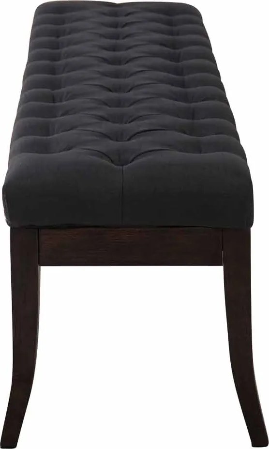 Lavice Ramses látka antik-dunkel 150 cm – černá