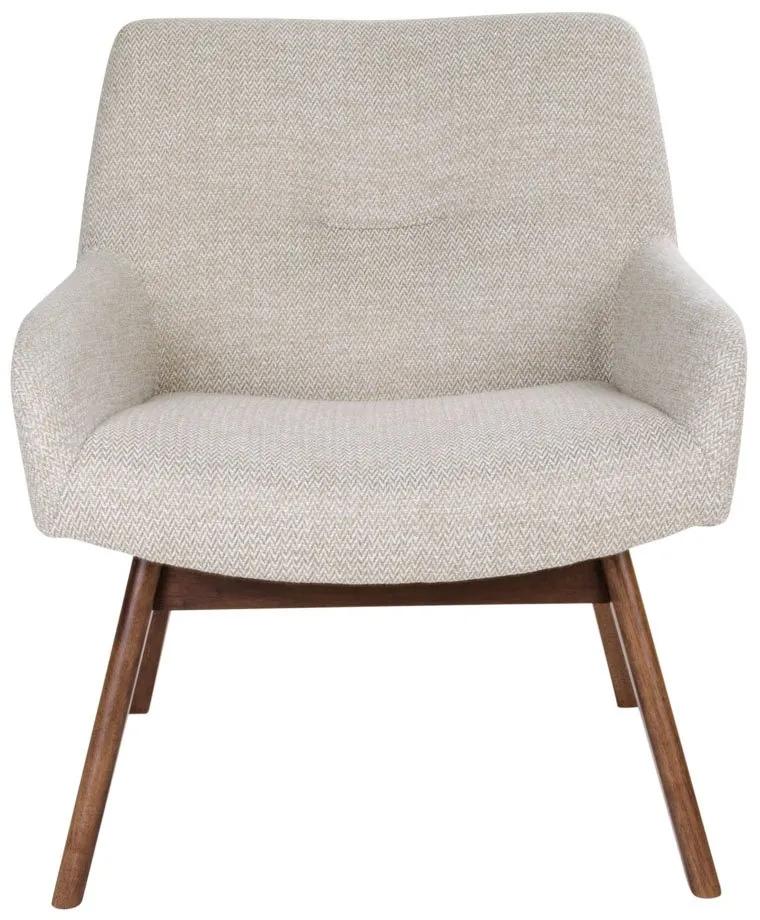 House Nordic Lounge Chair v látce, písková s ořechovými nohami
