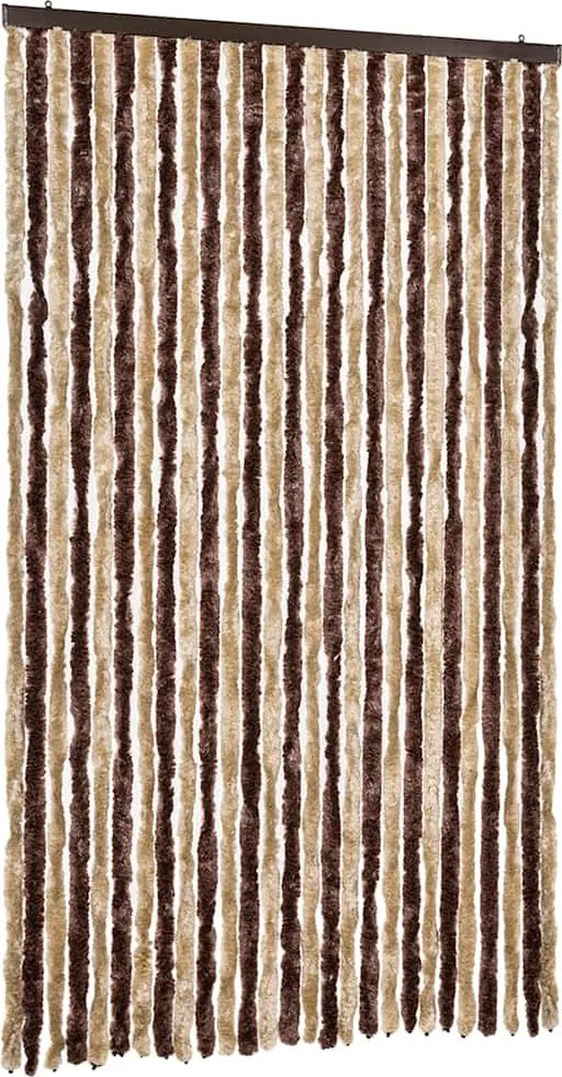 Závěs proti hmyzu béžový a světle hnědý 118x220 cm Chenille 315122