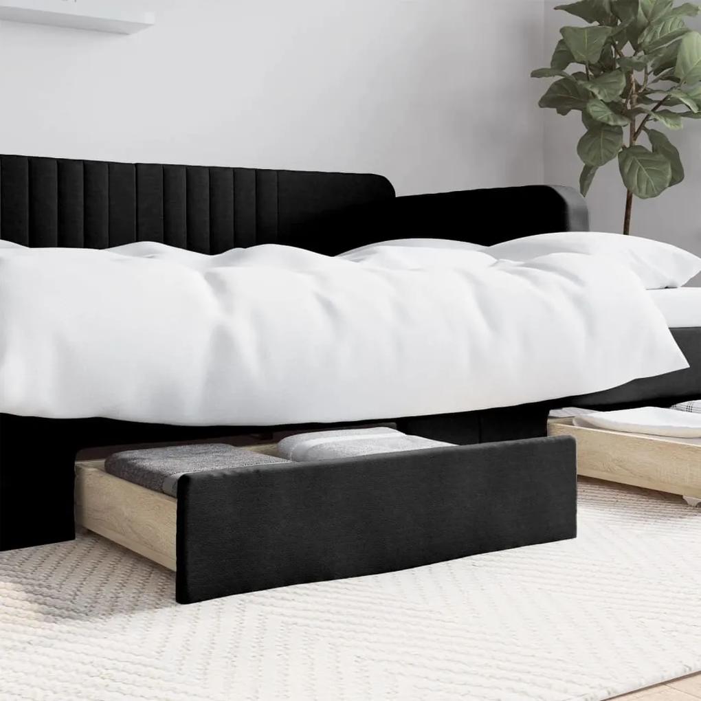 vidaXL Zásuvky pod postel 2 ks černé kompozitní dřevo a umělá kůže