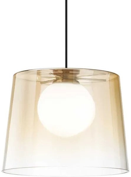 Ideal Lux - LED Lustr na lanku FADE 1xG9/3W/230V pr. 27,3 cm zlatá/kouřová