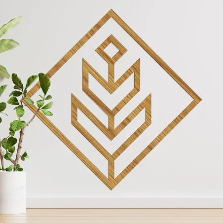 Geometrická dekorace na zeď čtvercová | SENTOP HDF0397-C
