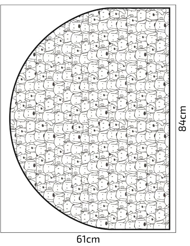 PIPPER. Ochranná textilní nálepka na zeď - Oblouk - Psi Velikost: 120x96cm, Jméno: Bez jména