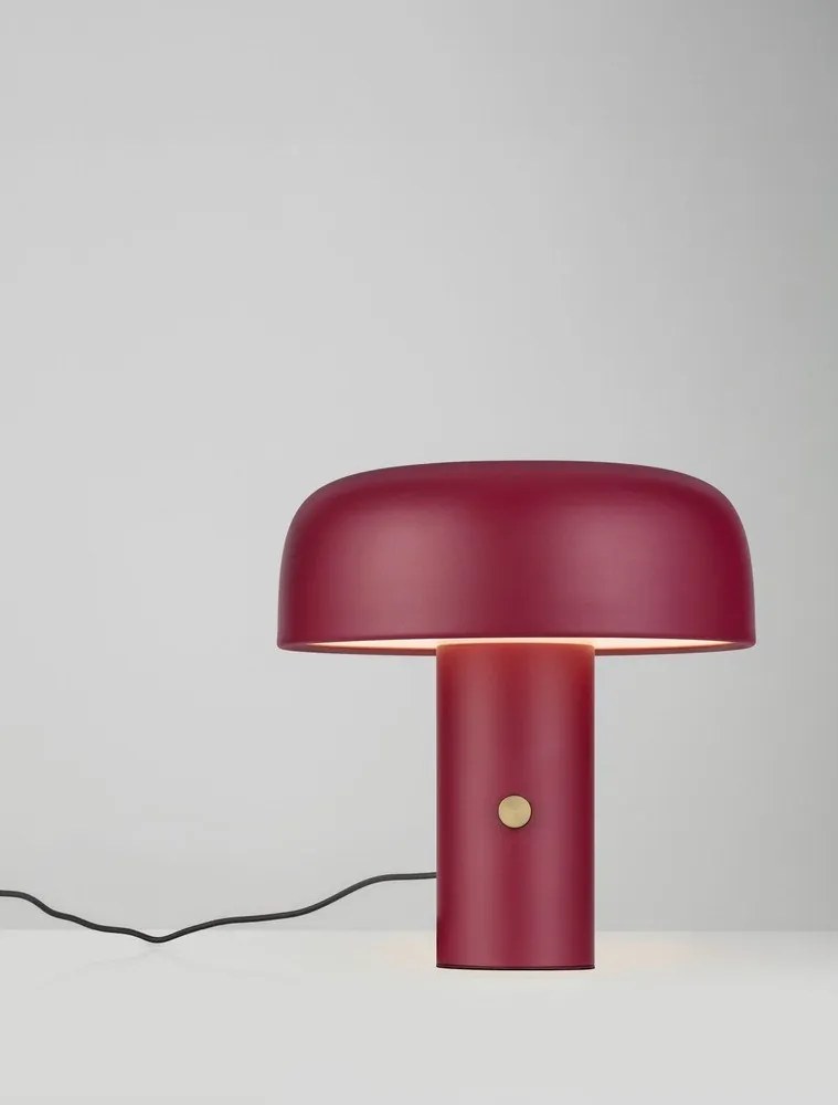 Vínová kovová LED stmívatelná stolní lampa (výška 31 cm) Noelia – Nova Luce