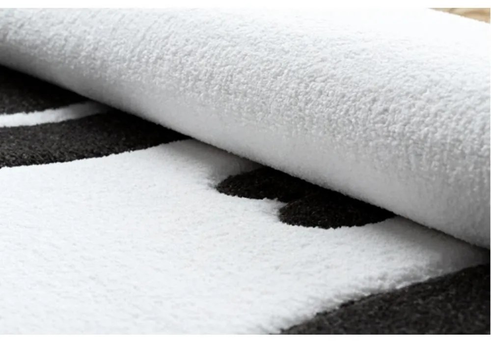 Dětský kusový koberec Panda bílý kruh 160cm