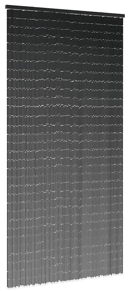 Dveřní závěs proti hmyzu, tmavě šedá, bambus, 100x220 cm