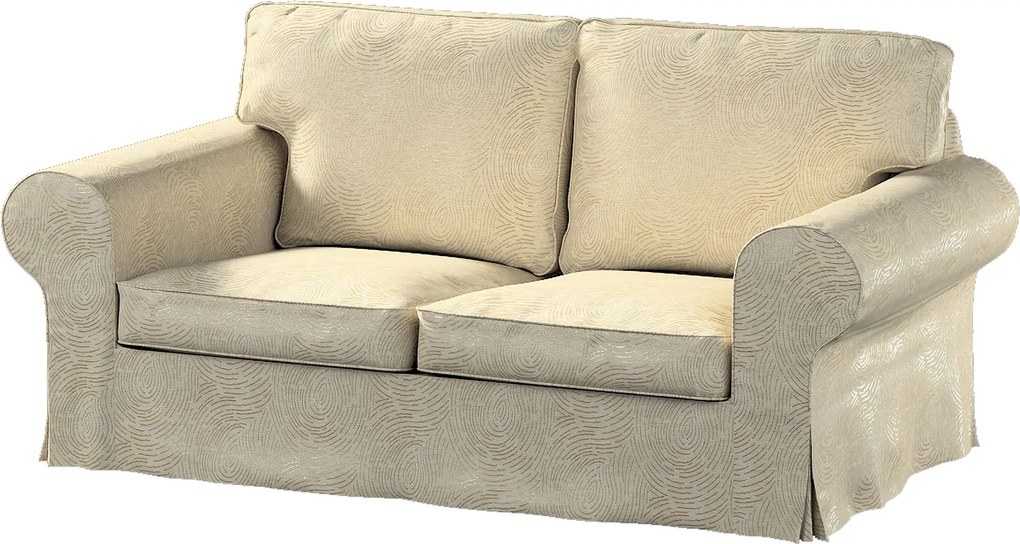 Potah na pohovku IKEA Ektorp 2-místná, rozkládací, STARÝ MODEL barva béžová látka lesklé, pletený vzor, vzorované