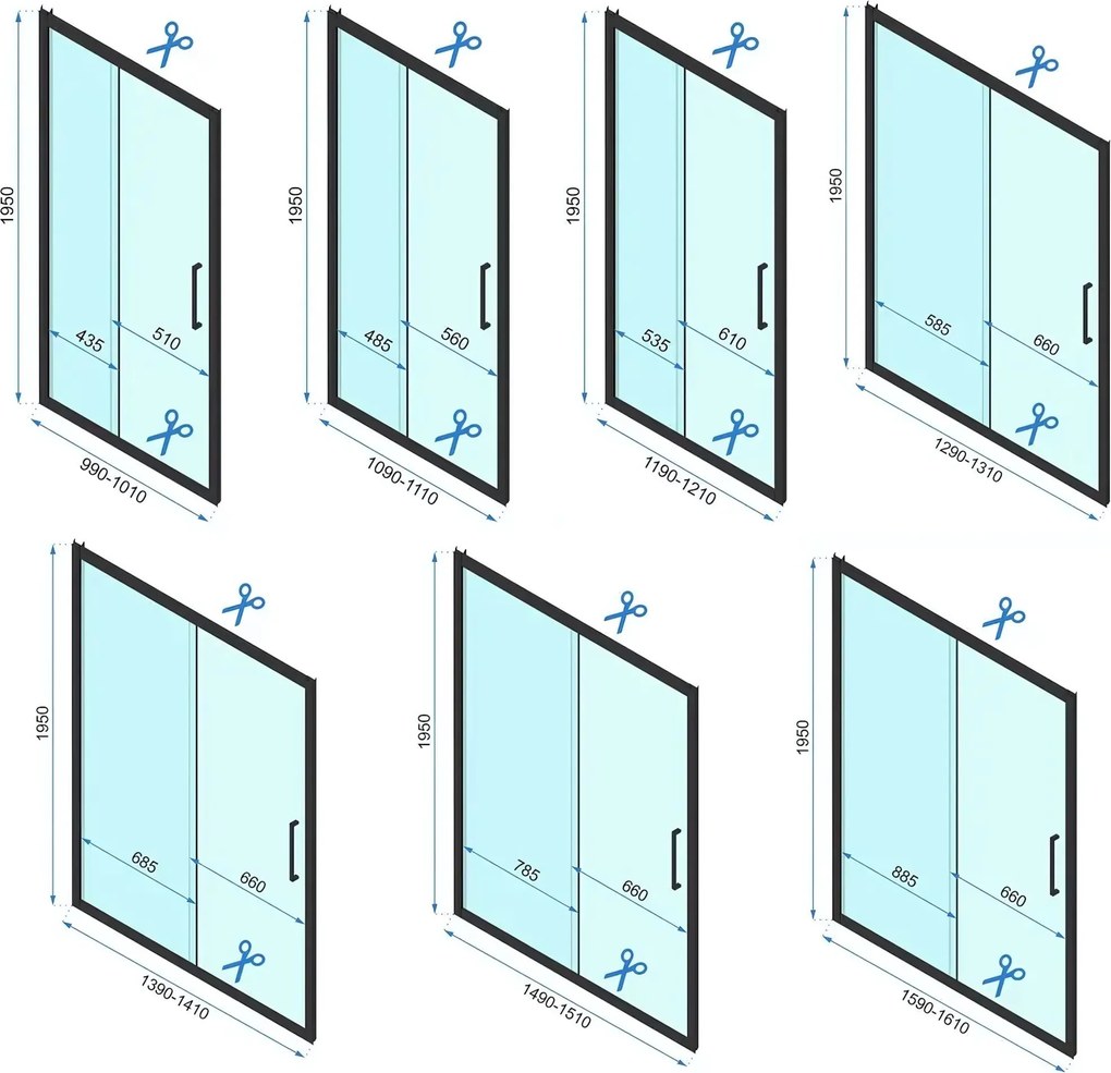 Rea, Sprchová kabina REA Rapid Slide Chrome, KPL-09101