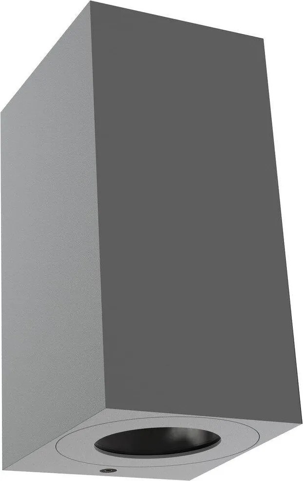 NOR 49731010 Venkovní nástěnné svítidlo Canto Maxi Kubi 2 2x28W GU10 šedá čirá - NORDLUX