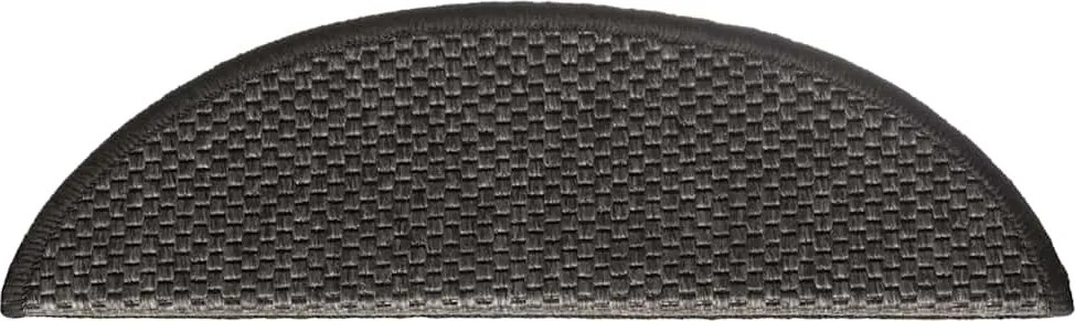 Samolepící nášlapy na schody vzhled sisal 15 ks 56x17x3 cm 326861