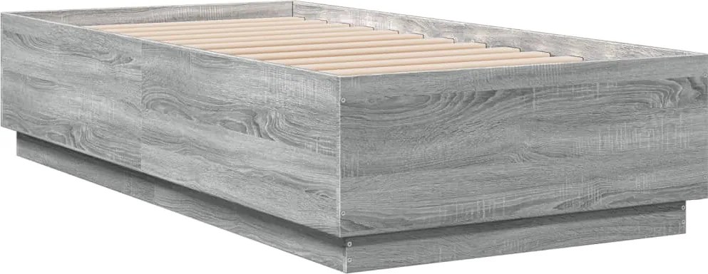 Rám postele šedý sonoma 90 x 190 cm kompozitní dřevo 3209756