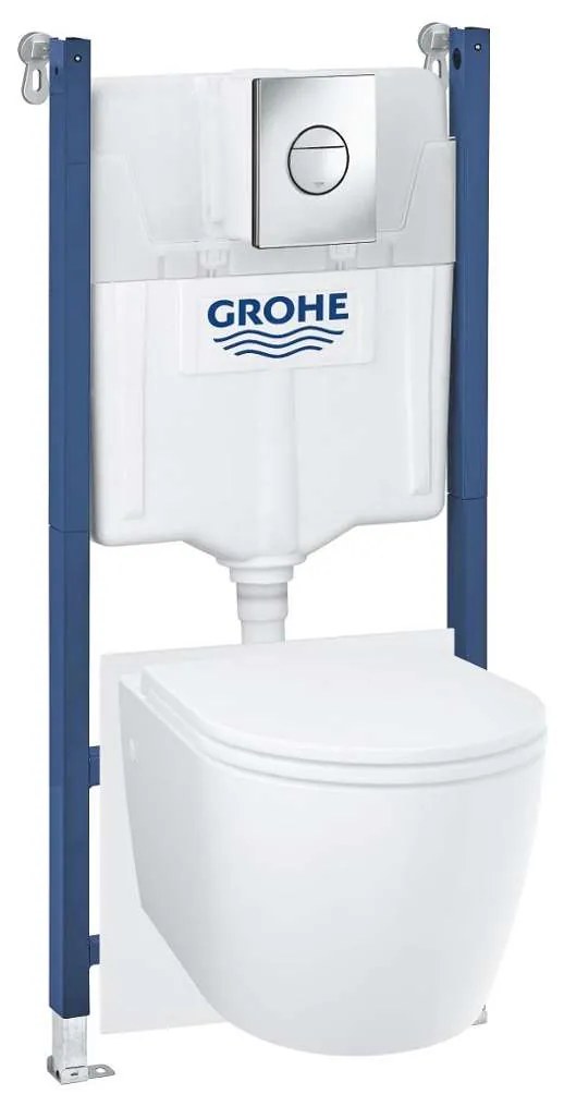 Grohe Start Round - Set předstěnové instalace, klozetu Start Round, sedátka Softclose a tlačítka Sail, chrom 103843SH00