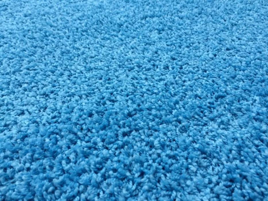 Vopi | Kusový koberec Color shaggy modrý - 200 cm kulatý