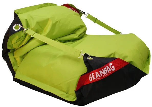 Beanbag Sedací vak 189x140 duo limet - black