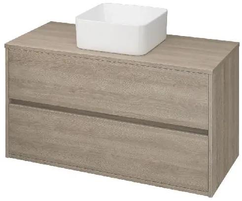 Cersanit Crea - Umyvadlová skříňka, 53x100x45 cm, 2 zásuvky, dub S924-012