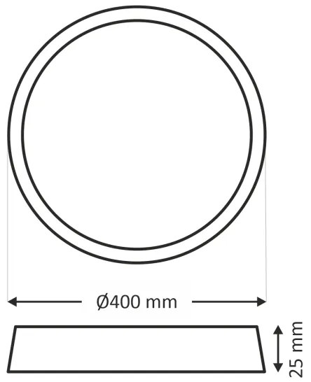 LED Stropní svítidlo LED/32W/230V 3000/4000/6500K pr. 40 cm hnědá