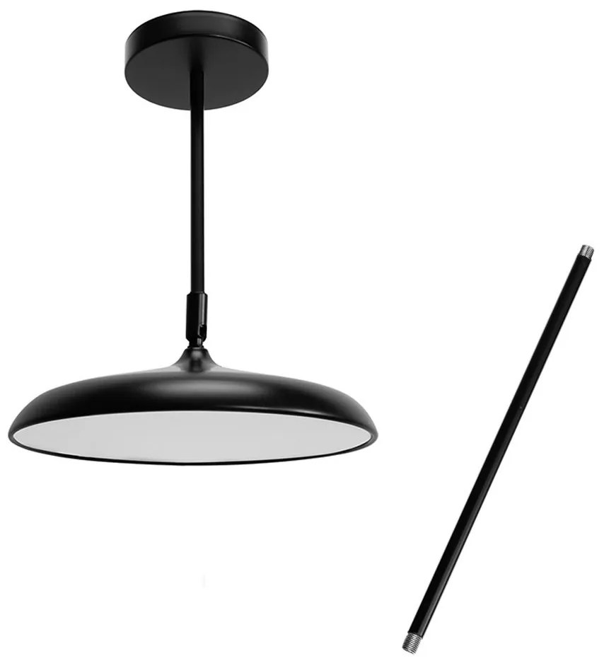 Toolight Toolight, LED stropní svítidlo APP1280-CP Black, černá matná, OSW-05182