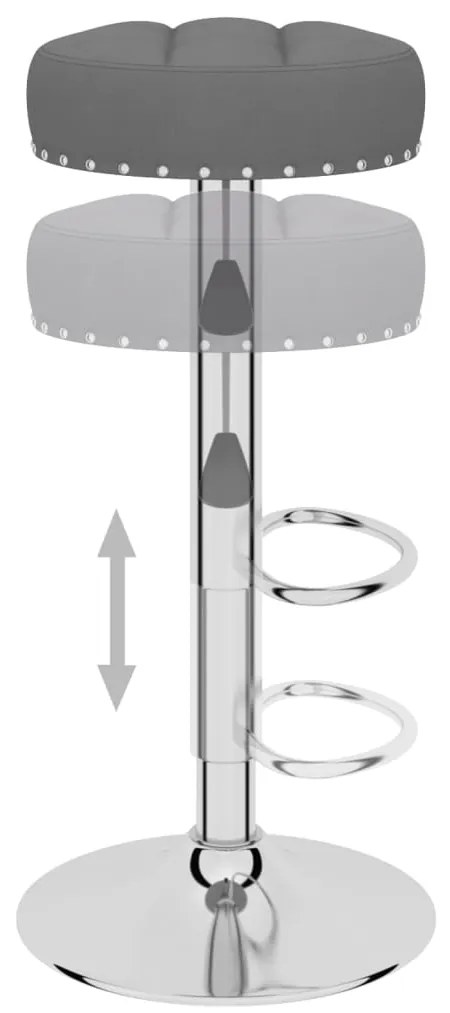 vidaXL Marketos Barové židle 2 ks tmavě šedé textil