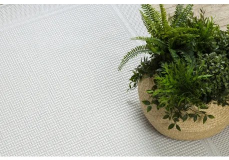 koberec TIMO 5979 SISAL venkovní rám bílý velikost 280x370 cm | krásné koberce cz