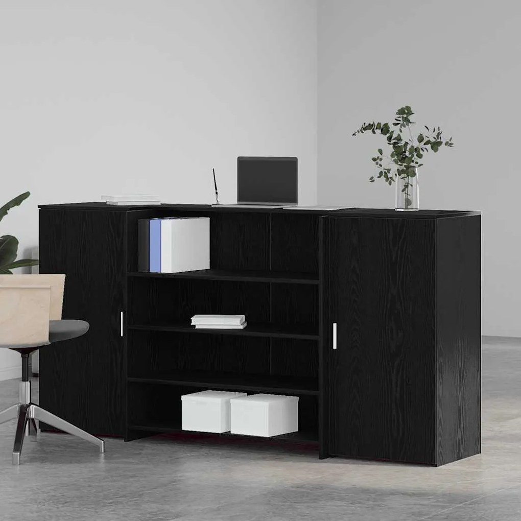 Recepční stůl černý dub 200 x 50 x 103,5 cm, konstrukční dřevo 3324179