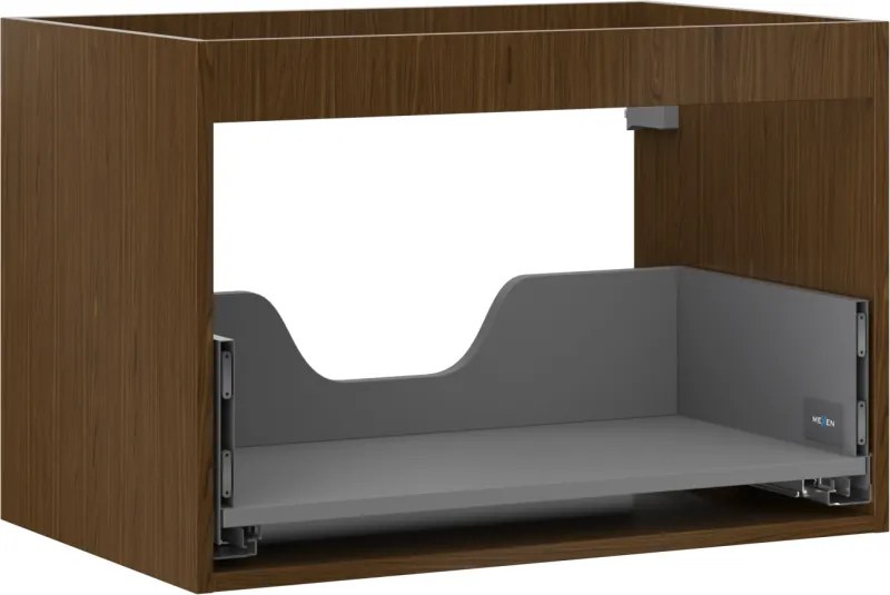 Mexen Box-A, závěsná skříňka 70 cm, 1 zásuvka, ořech, 91AX0-0700-470-1-86