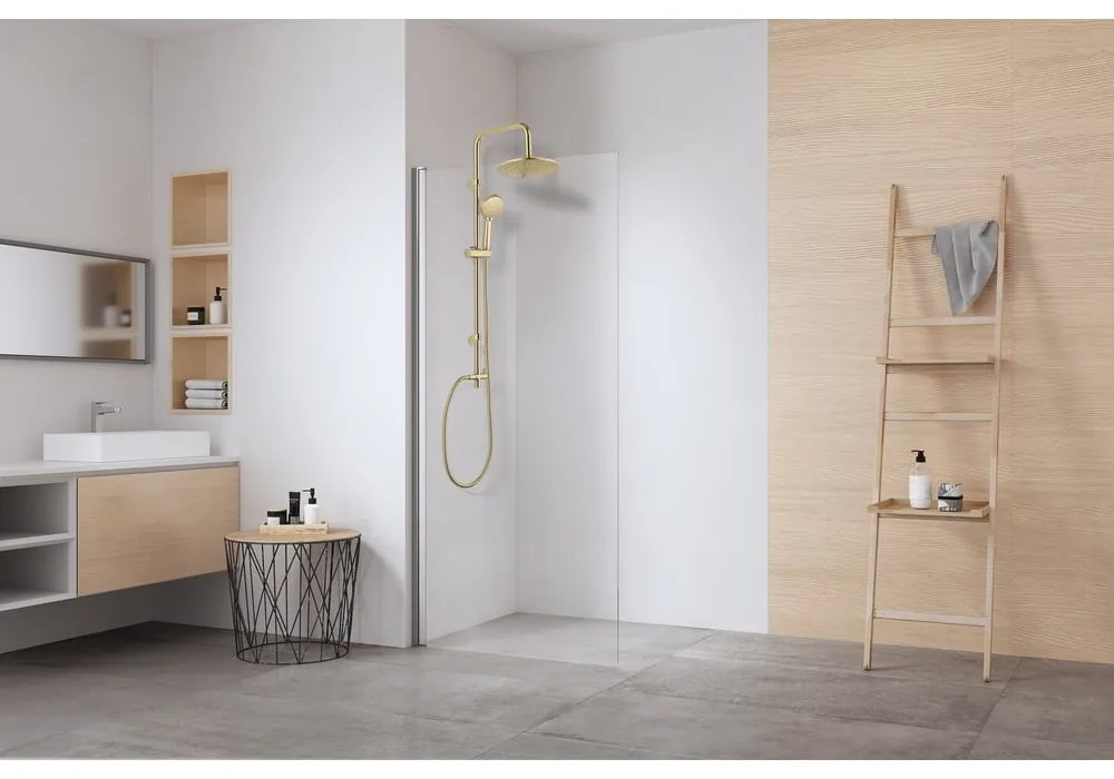 Sprchový set z nerezové oceli v matně zlaté barvě 101 cm Young Line – Wenko