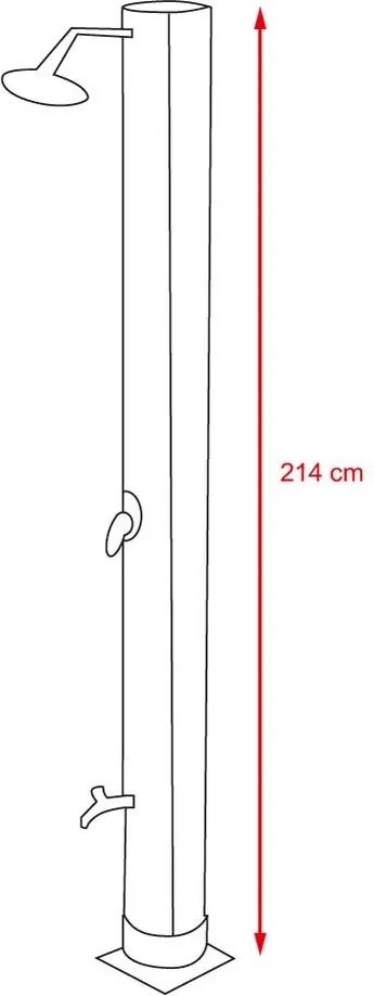 Avenberg Solární sprcha Exclusive 40 l + nožní sprcha, v. 214 cm