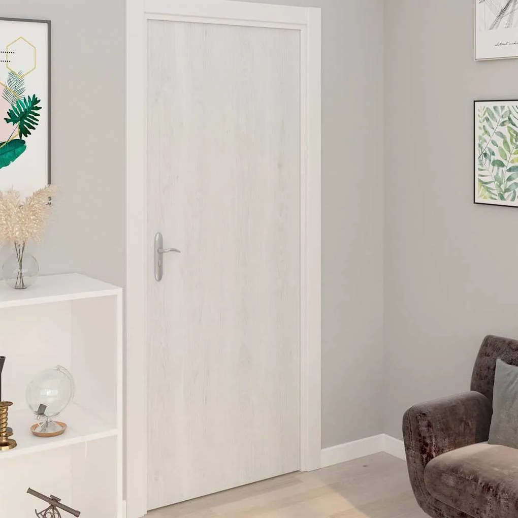 Samolepící tapety na nábytek 2 ks bílé dřevo 500 x 90 cm PVC 3059647