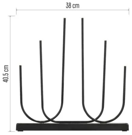 LED Vánoční svícen 6xLED/2xAA černá