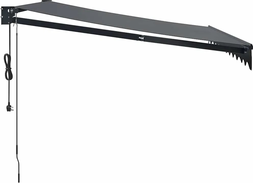 Automatická zatahovací markýza antracitová 3,5 x 2,5 m 3154512