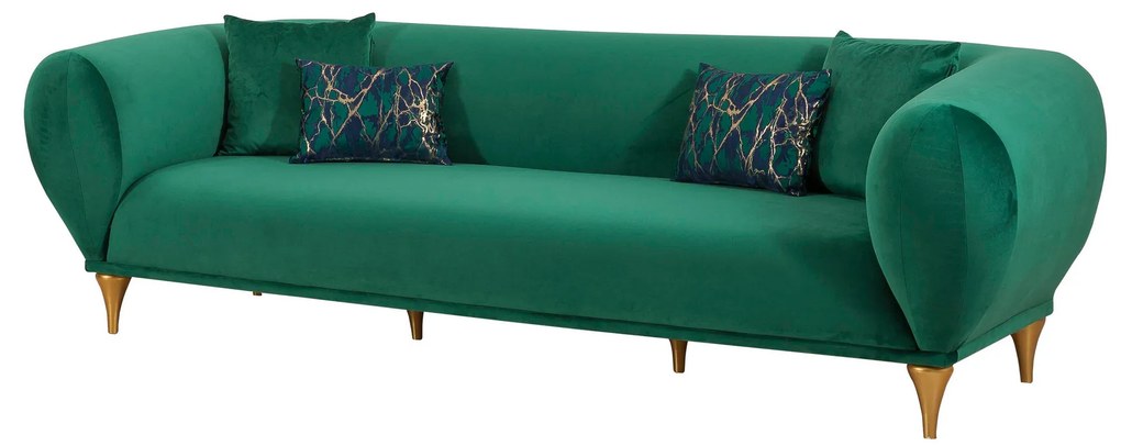 Hanah Home Třímístná pohovka MEBLON zelená 867UNQ1554