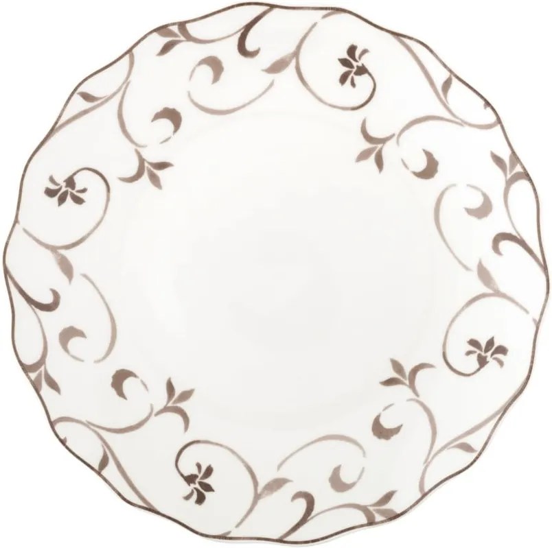 Talíř z kostního porcelánu Brandani Ricciolo Di Dama, ⌀ 27 cm