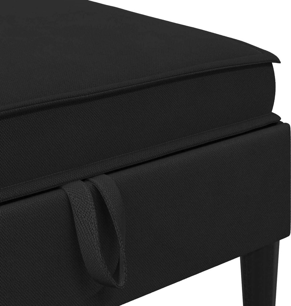 Sada nábytku do obývacího pokoje 6 ks Černá Textil 3413812