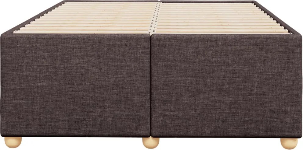 Rám postele bez matrace tmavě hnědá 120 x 200 cm textil 3284725