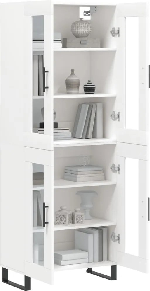 Skříň highboard bílá 69,5 x 34 x 180 cm kompozitní dřevo 3198297