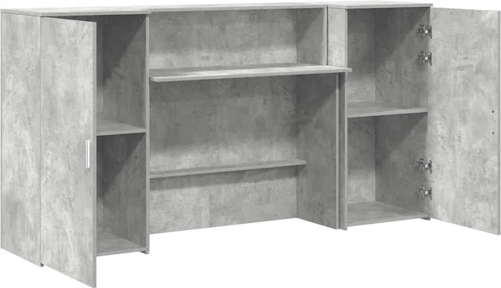 Recepční stůl betonově šedý 200x50x103,5 cm kompozitní dřevo 3324217
