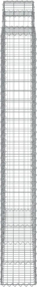 Klenutý gabionový koš 200 x 30 x 220/240 cm pozinkované železo 153491